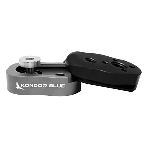 KONDOR BLUE Mini Quick Release Plates for Camera Monitors, Arms, Accessories, Microphones, Key Lights | Quickly and Securely Attach and Remove Accessories on Your Cinema Rig