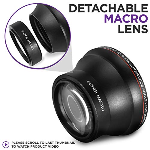 52MM 0.43x Altura Photo Professional HD Wide Angle Lens (w/Macro Portion) for Nikon D7100 D7000 D5500 D5300 D5200 D5100 D3300 D3200 D3100 D3000 DSLR Cameras