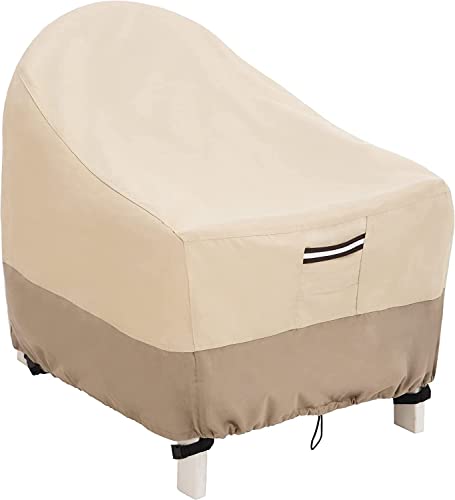 YEFU Patio Chair Cover–Adirondack, Thickened 600D, New Knitting Process, Waterproof Clearance, Outdoor Patio Furniture Covers, Not Easy to Crack/Tear, for Lawn, Deck, Outdoor Seating