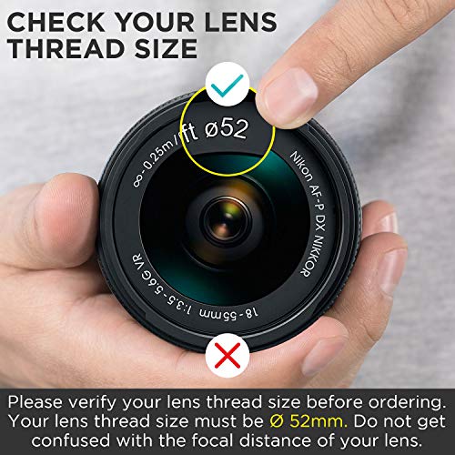 52MM 0.43x Altura Photo Professional HD Wide Angle Lens (w/Macro Portion) for Nikon D7100 D7000 D5500 D5300 D5200 D5100 D3300 D3200 D3100 D3000 DSLR Cameras