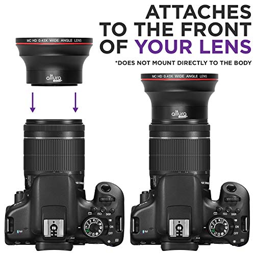 52MM 0.43x Altura Photo Professional HD Wide Angle Lens (w/Macro Portion) for Nikon D7100 D7000 D5500 D5300 D5200 D5100 D3300 D3200 D3100 D3000 DSLR Cameras