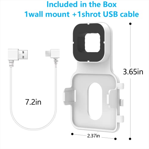 DLNLIY Outlet Wall Mount for Blink Sync Module 2 with Short Cable - Easy Installation No-Drilling Mounting Bracket for Blink Outdoor and Blink Indoor Home Security Cameras