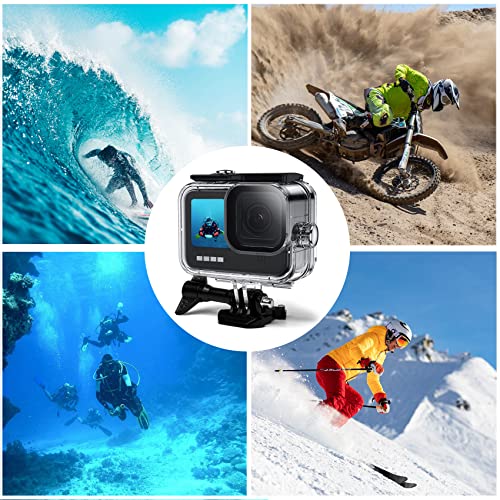 OKFUN Waterproof Housing Case for Go Pro Hero 11 Black/Hero 10 Black/Hero 9 Black,Protective Underwater Dive Case Shell for Go Pro Hero11/Hero10/Hero9 Action Camera,with Mount and Thumbscrew