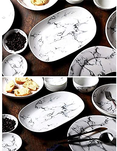 GagalU Dinner SetsDinnerware Set for Home or Special Restaurant, 55PCS Chinese Style Bone China Dinnerware Set Household Phnom Penh Ceramic Bowl Dishes Plate Service for 10