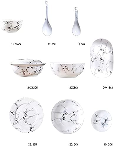 GagalU Dinner SetsDinnerware Set for Home or Special Restaurant, 55PCS Chinese Style Bone China Dinnerware Set Household Phnom Penh Ceramic Bowl Dishes Plate Service for 10
