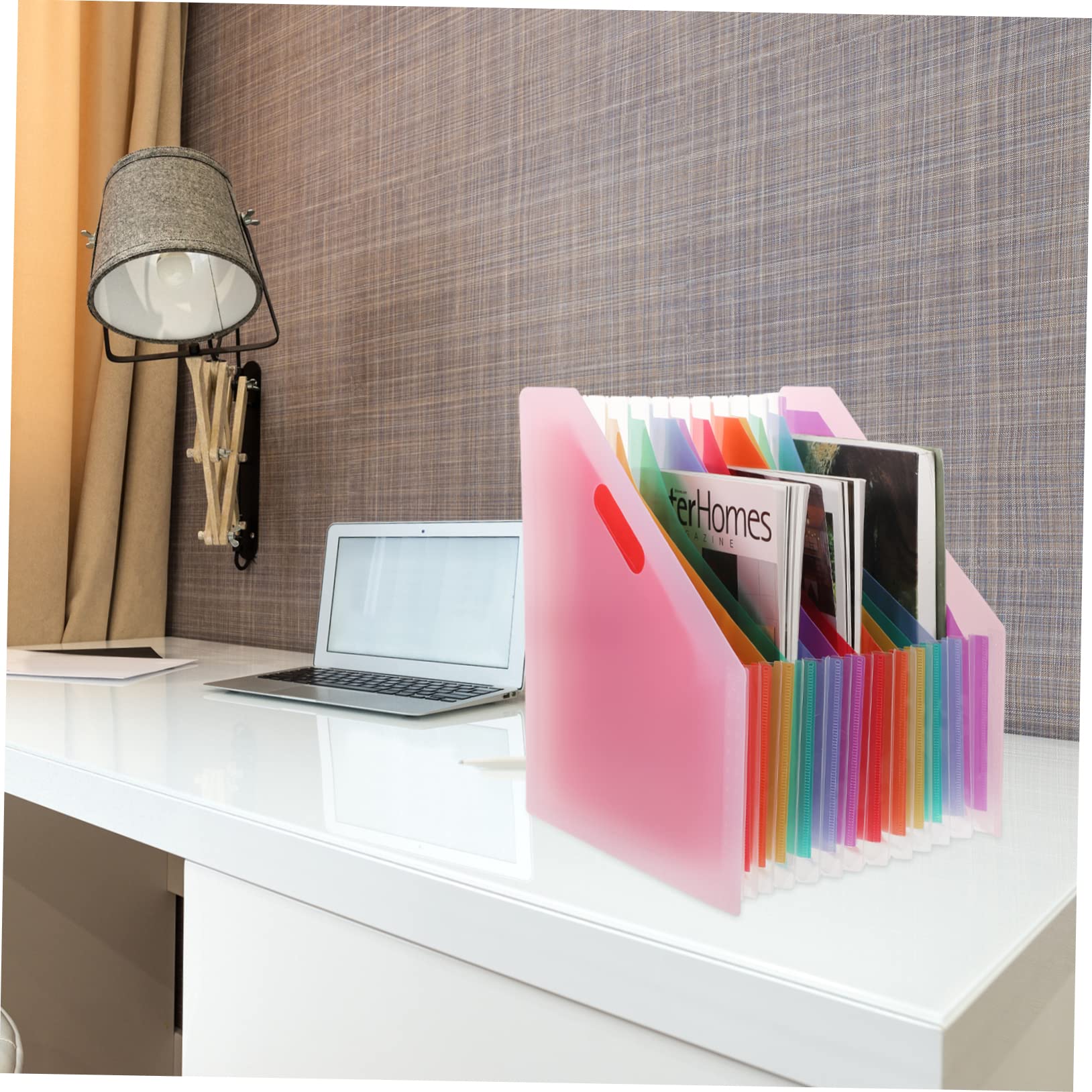 VILLCASE Vertical Accordion File Organizer Large Capacity Store Files Letters Photos Stylish and Simple Office Storage Folder