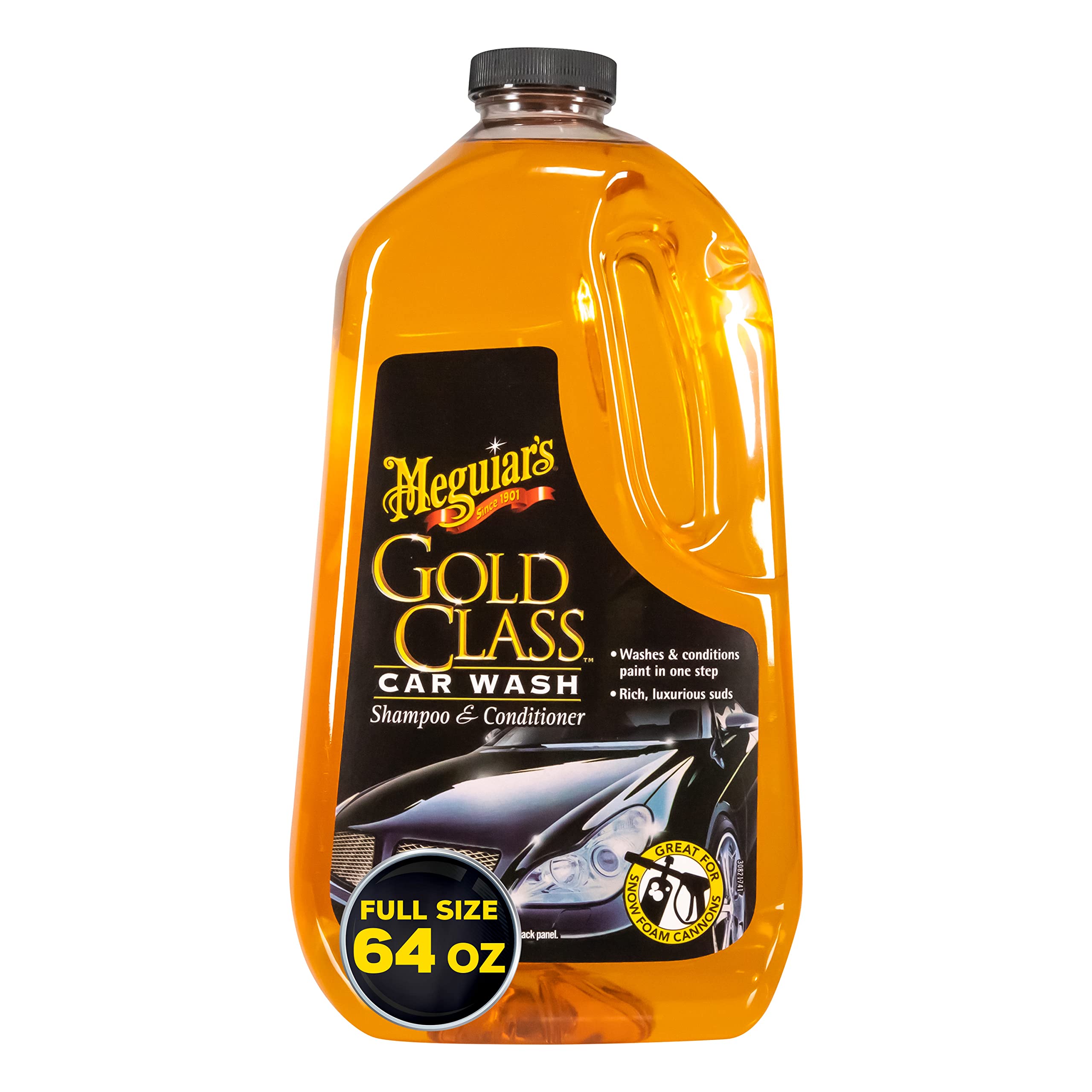 Meguiar's Gold Class Car Wash, Car Wash Foam for Car Cleaning - 64 Oz Container