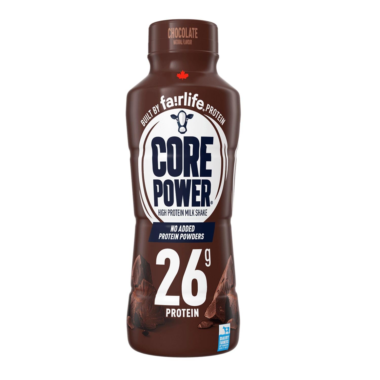 Fairlife Core Power 26g Protein Milk Shakes, Chocolate, (Pack of 2) Made with Canadian Milk, 414mL/14 fl. oz. (Shipped from Canada)
