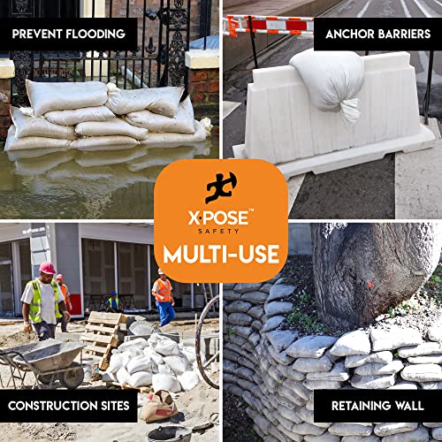 Empty Sand Bags, with Ties β White 14" x 26" Heavy Duty Woven Polypropylene, UV Sun Protection, Dust, Water and Oil Resistant - Home and Industrial - Floods, Photography and More (Bundle of 10)