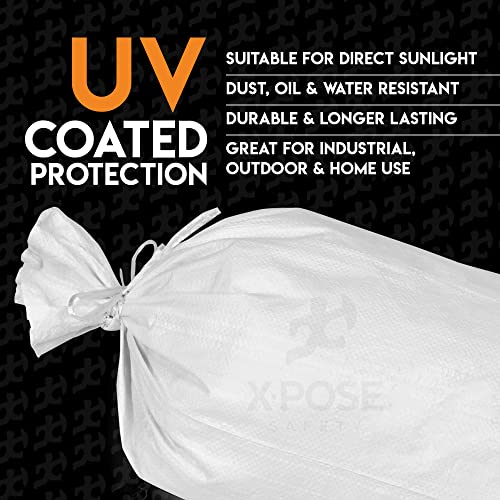 Empty Sand Bags, with Ties β White 14" x 26" Heavy Duty Woven Polypropylene, UV Sun Protection, Dust, Water and Oil Resistant - Home and Industrial - Floods, Photography and More (Bundle of 10)