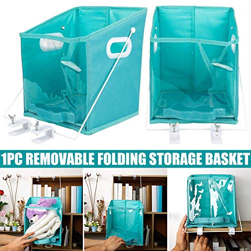 Closet Caddy Clothes Organizer Pull Down Shelf Basket Rotatable Retrieve Foldable with Clear Window Carry for Bedroom