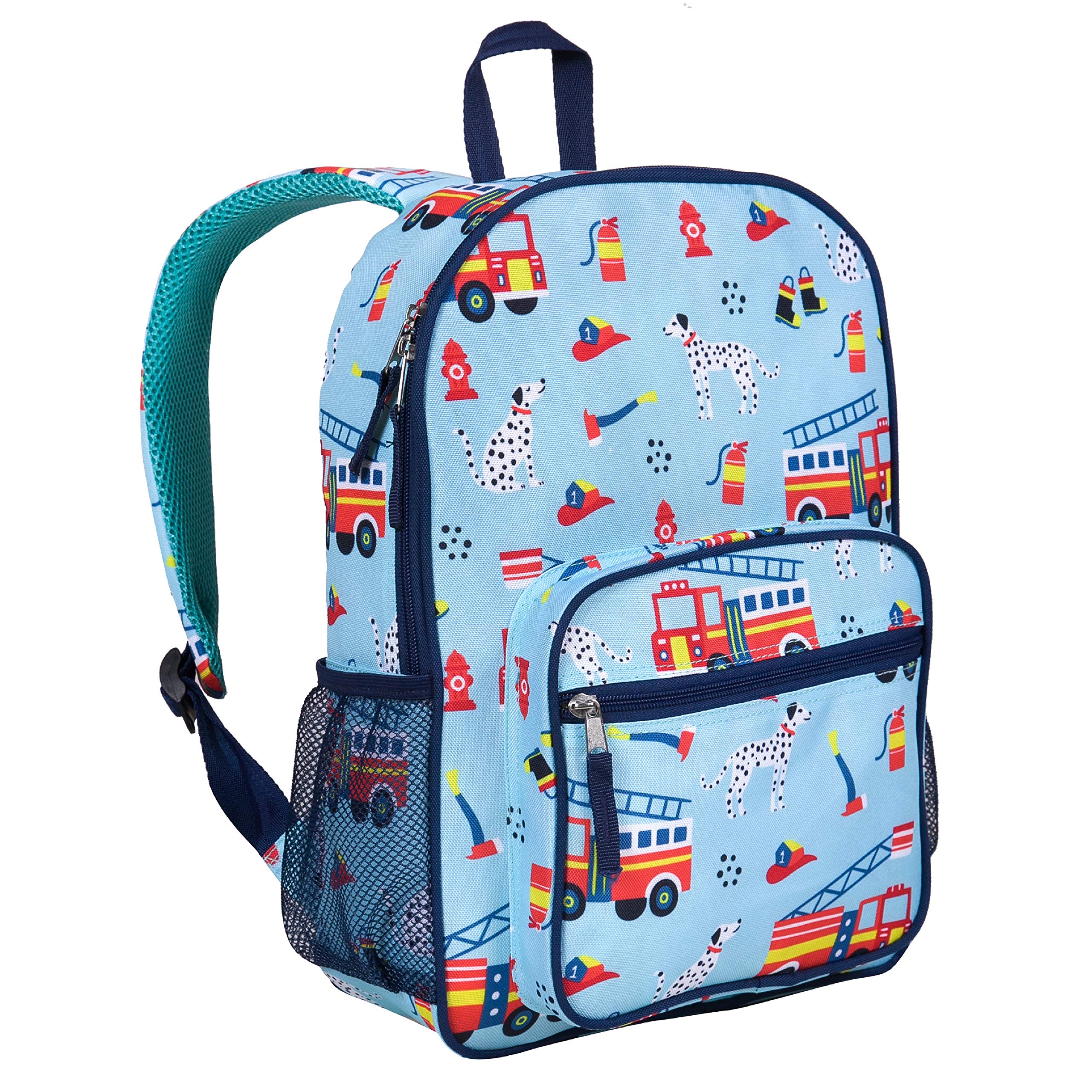 Wildkin Day2Day Kids Backpack Bundle with Lunch Box Bag (Firefighters)