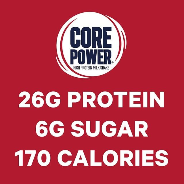 Fairlife Core Power 26g Protein Milk Shakes, Strawberry Banana, (Pack of 2) Made with Canadian Milk, 414mL/14 fl. oz. (Shipped from Canada)