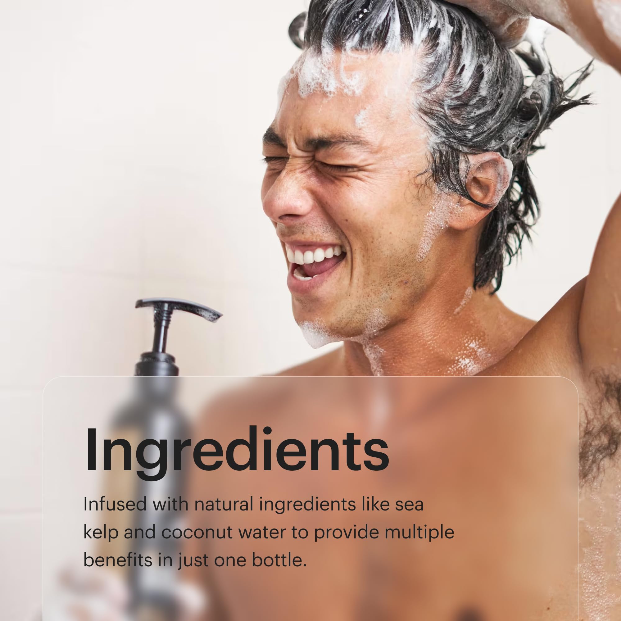 MANSCAPED® 2 In 1 Shampoo & Conditioner, UltraPremium Formula Infused with Sea Kelp, Coconut Water, Aloe for Nourishing and Hydrating Hair (16 oz), 2 Pack