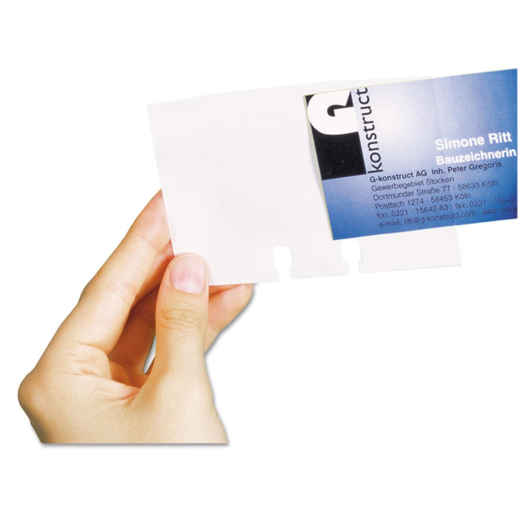 DURABLE VISIFIX & TELINDEX Business Card Sleeves Extension Set, Transparent, 40-Pack (241819)