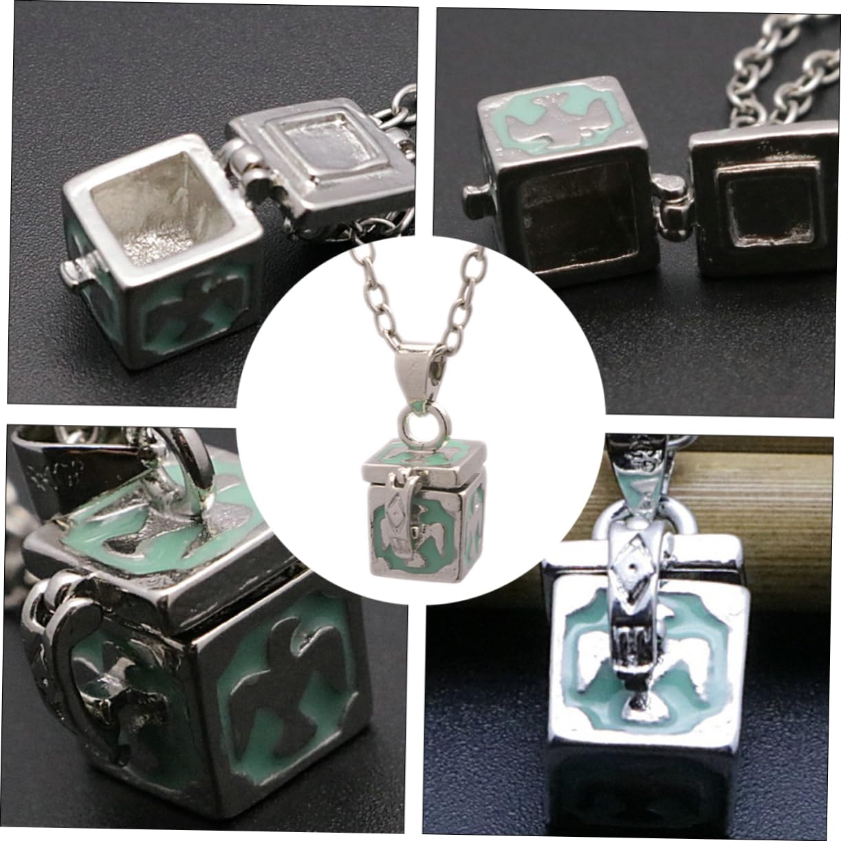 Artibetter 1pc Ashes Necklace Memorial Necklace for Men Women Necklace Mens Stainless Steel Necklaces Square Ashes Pendant Cremation Ashes Memorial Openable Pendant Chain Copper Diffuser