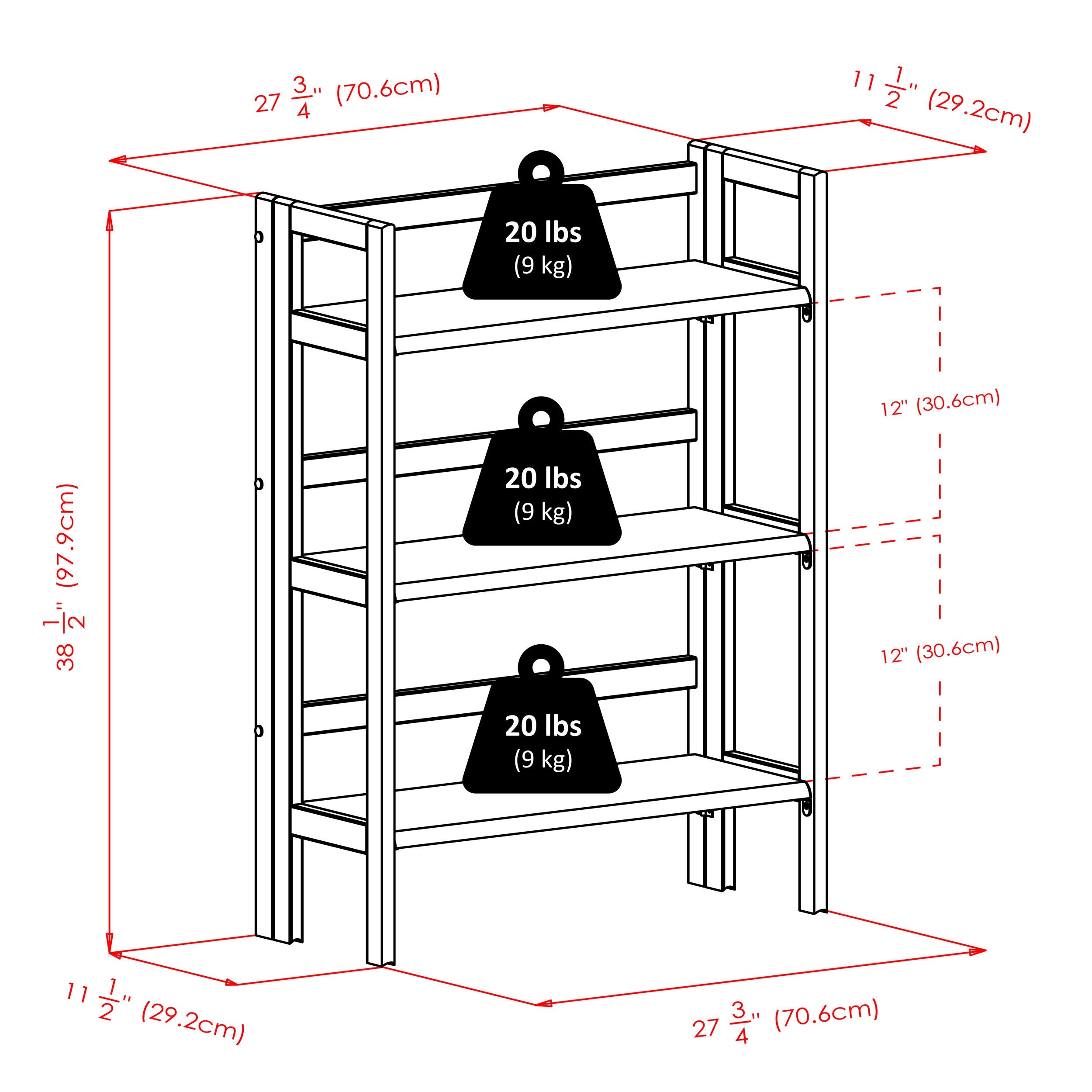 Winsome Wood Terry Shelving, Black