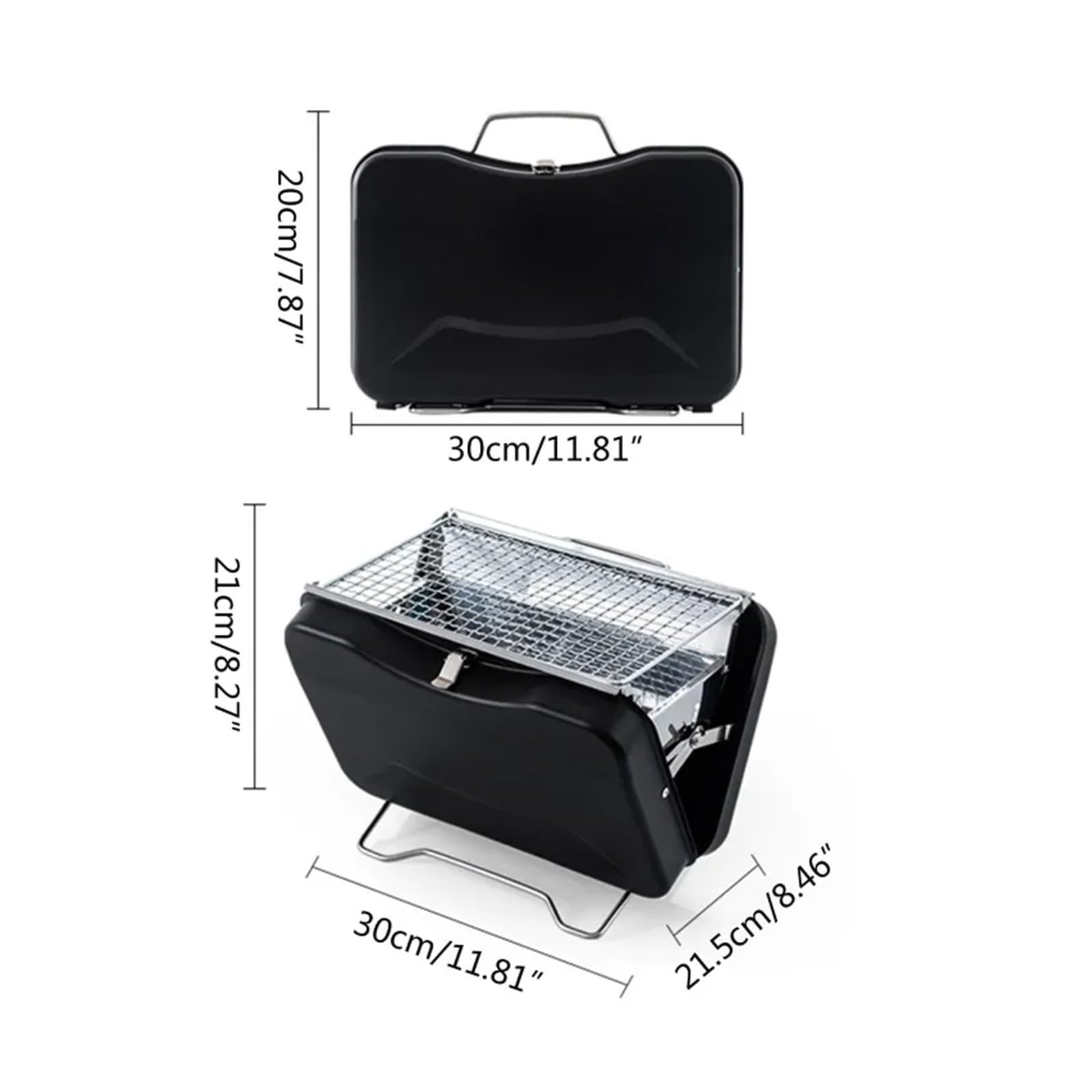 ZICANA BBQ Grill Portable Barbeque Grill Heavy Duty Folding Camping Stove BBQ Charcoal Grill Outdoor Cooking Picnic Barbecue Tools Picnic