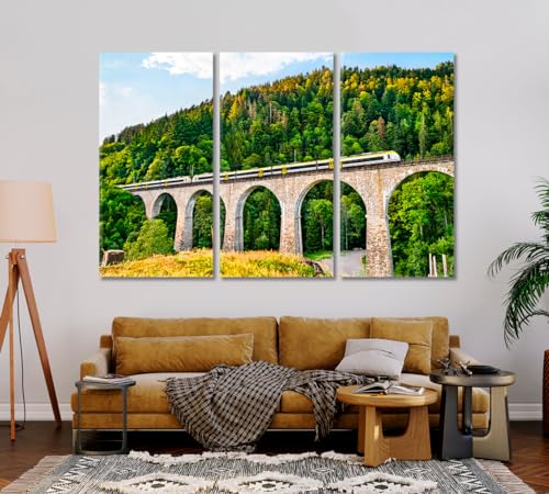 Ravenna Bridge in Black Forest Baden-Wurttemberg Germany Canvas Print 3 Panels / 36x24 inches