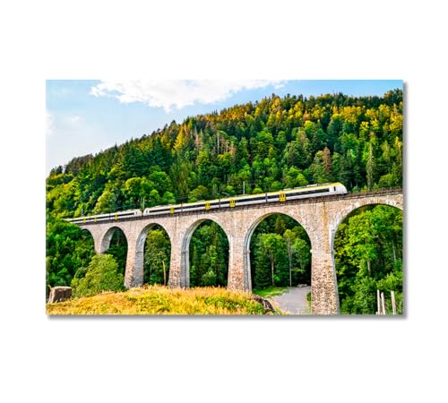 Ravenna Bridge in Black Forest Baden-Wurttemberg Germany Canvas Print 3 Panels / 36x24 inches