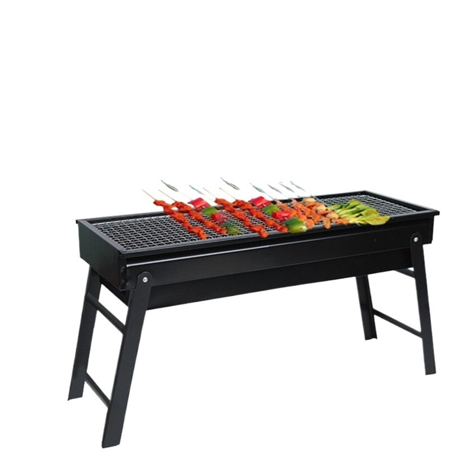 ZICANA BBQ Grill Folding Barbecue Charcoal Grill BBQ Baking Heavy Duty Folding BBQ Tool Kits Outdoor Cooking Camping Hiking Picnic Accessory Picnic