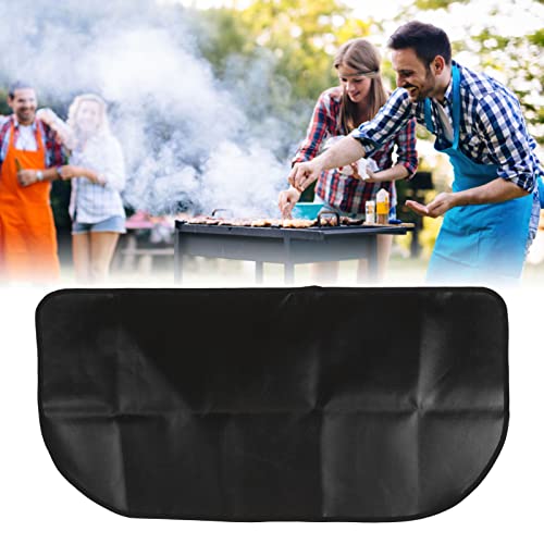 plplaaoo Grill Mat,BBQ Grill Mat,Grill Mat for Outdoor Grill,Double Sided Silicone Fireproof Fire Pit Mat,Reusable Foldable Under Grill Mat for Outdoor Camping,Garden,Yard Picnic(102 * 50CM Oval)