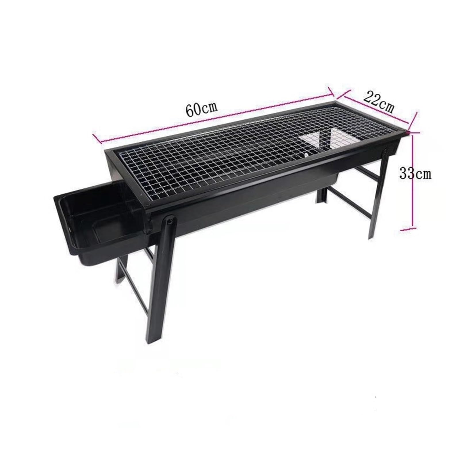 ZICANA BBQ Grill Folding Barbecue Charcoal Grill BBQ Baking Heavy Duty Folding BBQ Tool Kits Outdoor Cooking Camping Hiking Picnic Accessory Picnic