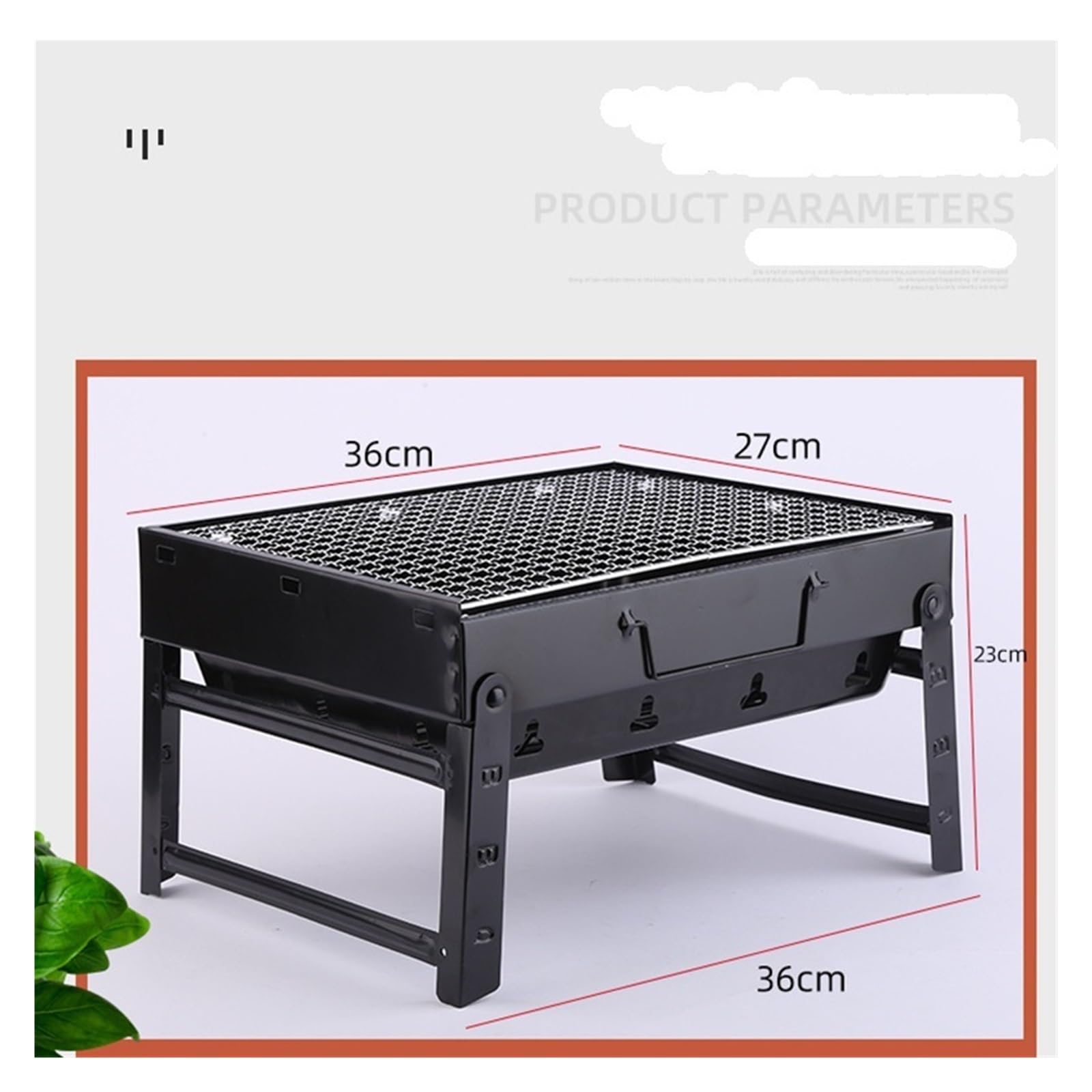 ZICANA BBQ Grill Folding Barbecue Charcoal Grill BBQ Baking Heavy Duty Folding BBQ Tool Kits Outdoor Cooking Camping Hiking Picnic Accessory Picnic