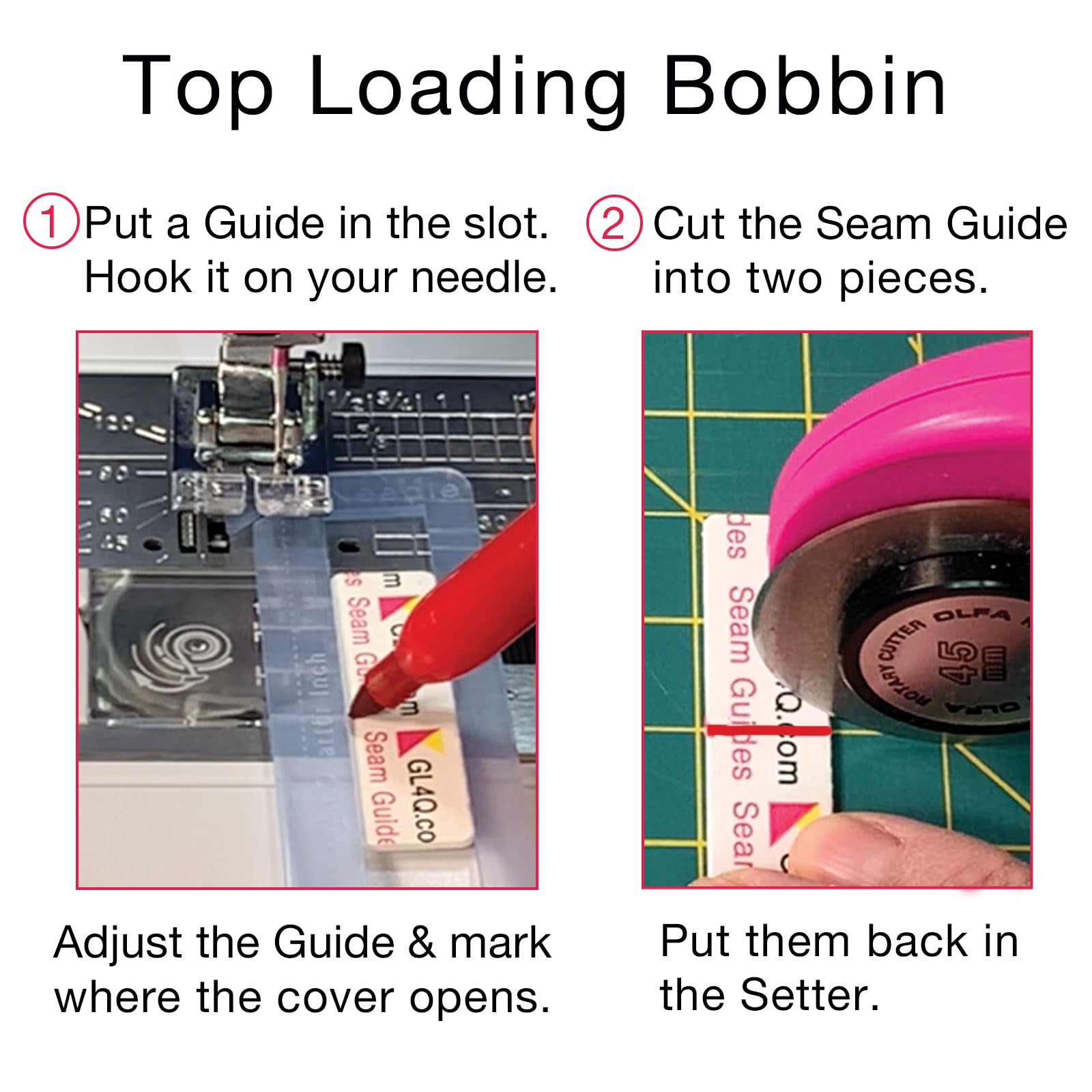 Guidelines4quilting Super Easy Seam Guide Setter, 4.75"X1.25"X.125"