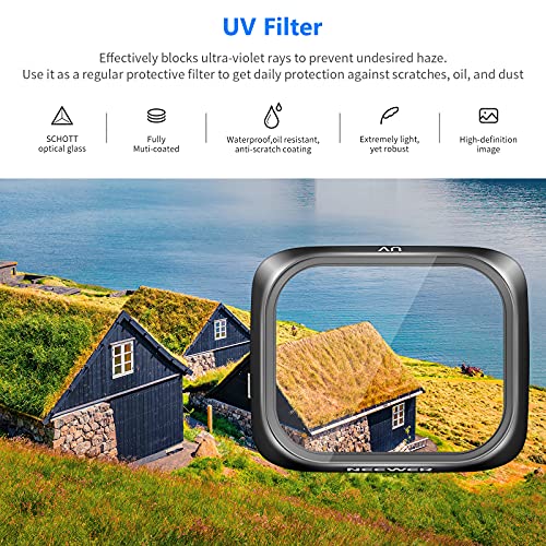 NEEWER 6PCS Lens Filter Kit Compatible with DJI Air 2S, UV CPL ND4 ND8 ND16 ND32 Multi Coated HD Optical Glass, Aluminum Alloy Frame Neutral Density Polarizer Filter for Drone Camera Accessories