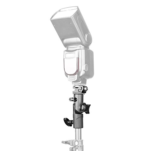 Camera Flash Speedlite Mount, ChromLives Professional Swivel Stand Light Bracket, Umbrella Bracket Shoe Holder E Type Compatible with Canon Nikon Pentax Olympus Nissin Metz, Other Speedlite Flashes