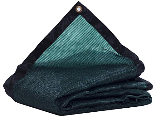 JTsuncover- 90% Heavy Duty Shade Cloth Mesh Sun Block Fabric with Grommets for Garden Cover Flowers Plants Patio Lawn Green 6ft X 8ft