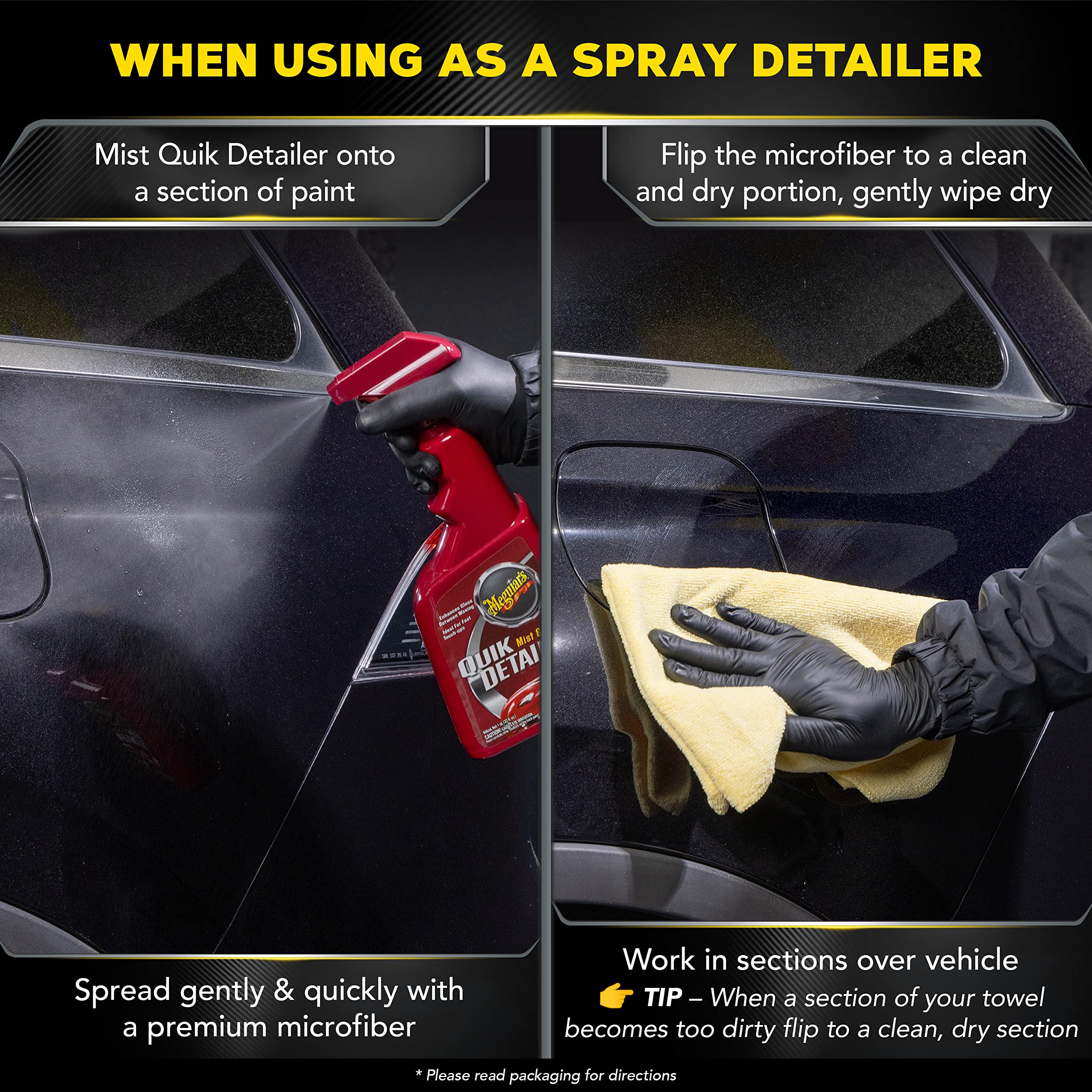 Meguiar's Quik Detailer Mist & Wipe - 32 Oz Spray Bottle