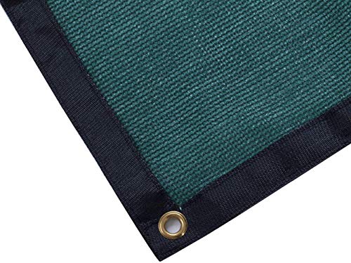 JTsuncover- 90% Heavy Duty Shade Cloth Mesh Sun Block Fabric with Grommets for Garden Cover Flowers Plants Patio Lawn Green 6ft X 8ft