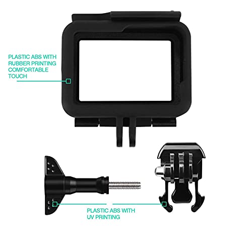 Kourpar Protective Housing Case for GoPro Hero7 Black Frame Camera Mount Compatible with Hero 7 Silver Holder Mounts for Hero7 White Grey Border for Go pro Hero 6 Black Cage Shell Fit go-pro Hero 5