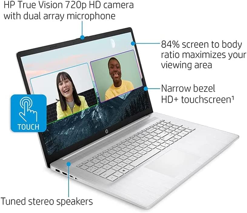 HP 2022 17.3" HD+ Business Laptop, AMD Ryzen 5 5625U Processor, 16GB RAM, 512GB PCIe SSD , Fingerprint Reader, 720p HD Camera, Wi-Fi, HDMI, Win 11 Pro, Black, 32GB SnowBell USB Card