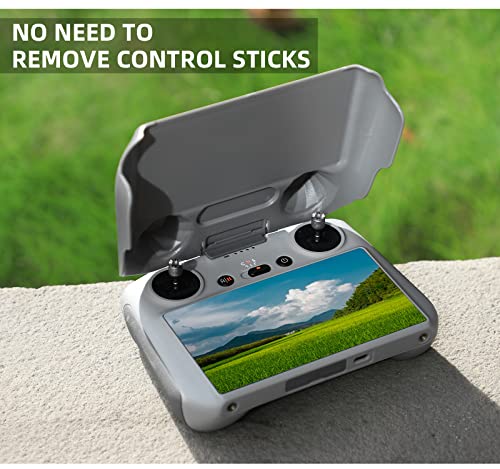 AirOka Mini 3 Pro Protective Cover with Sun Hood for DJI RC. 2 in 1controller protector sunhood,Silicone Sleeve Case with Sunshade for Remote Control Accessories