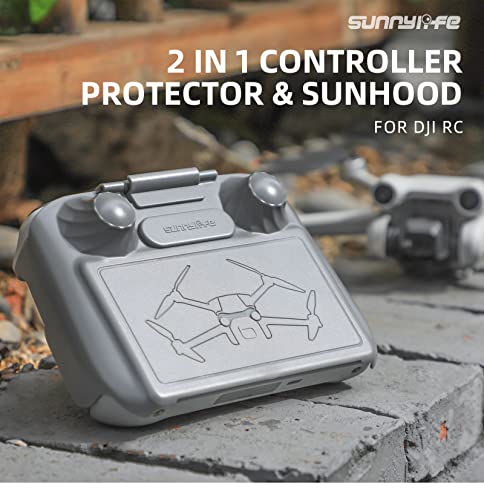 AirOka Mini 3 Pro Protective Cover with Sun Hood for DJI RC. 2 in 1controller protector sunhood,Silicone Sleeve Case with Sunshade for Remote Control Accessories
