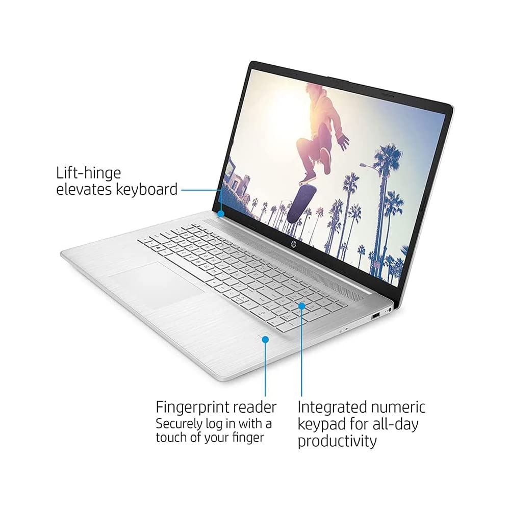 HP 2022 17.3" HD+ Business Laptop, AMD Ryzen 5 5625U Processor, 16GB RAM, 512GB PCIe SSD , Fingerprint Reader, 720p HD Camera, Wi-Fi, HDMI, Win 11 Pro, Black, 32GB SnowBell USB Card