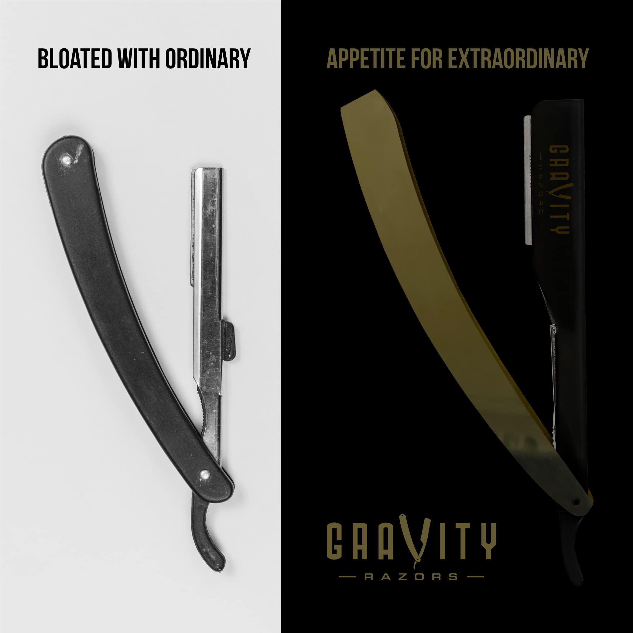 Professional Straight Razor - Ultra Exposed Straight Razor Kit with 10 Derby Premium Blades, 2mm Exposed (Kingsman)