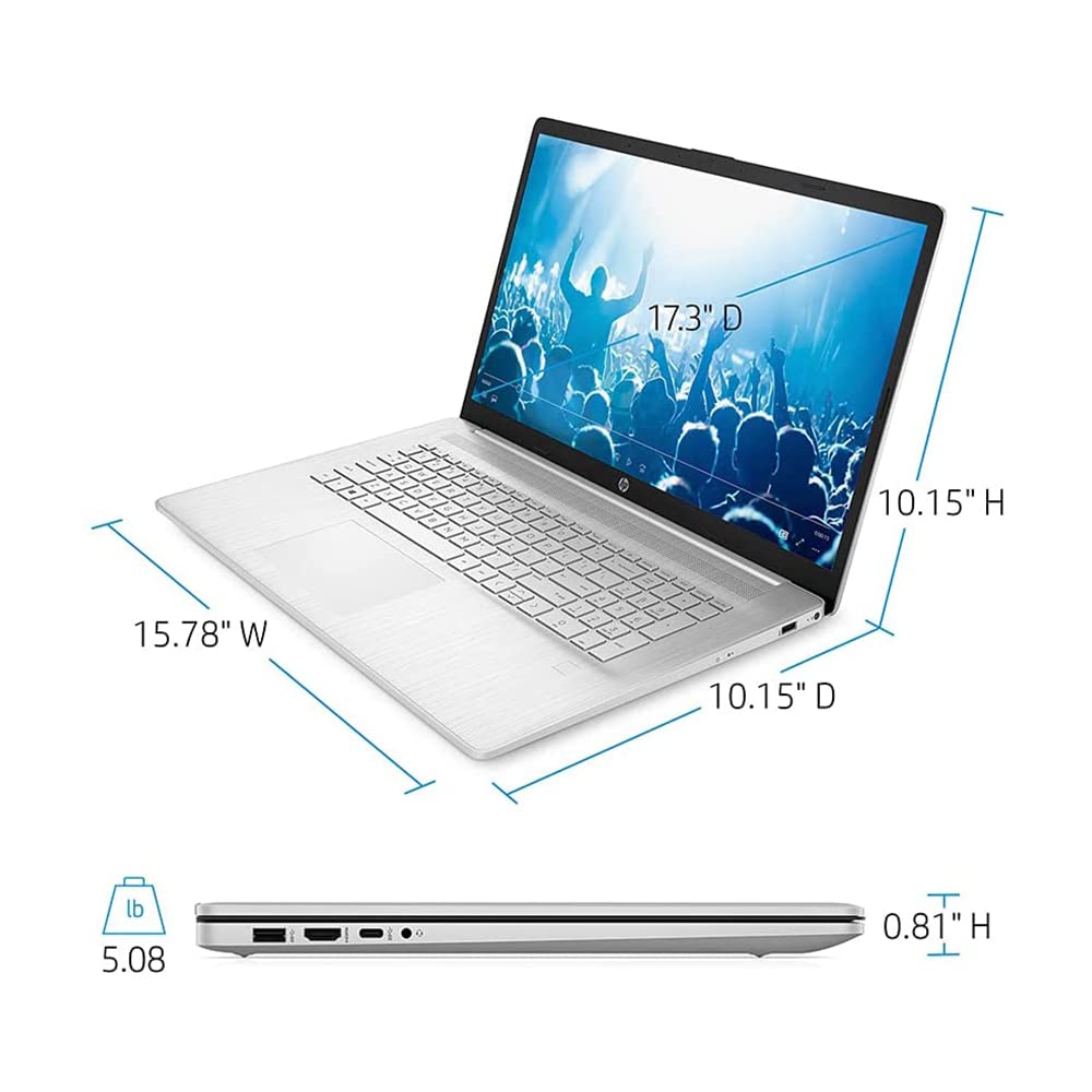 HP 2022 17.3" HD+ Business Laptop, AMD Ryzen 5 5625U Processor, 16GB RAM, 512GB PCIe SSD , Fingerprint Reader, 720p HD Camera, Wi-Fi, HDMI, Win 11 Pro, Black, 32GB SnowBell USB Card