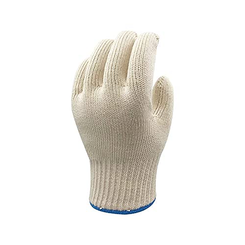 Heat Resistant Oven Mitts, Yarn High Temperature Resistant Kitchen Gloves with Fingers, Durable Gloves for Oven BBQ Garden Work (2 Pair, Orange+White)