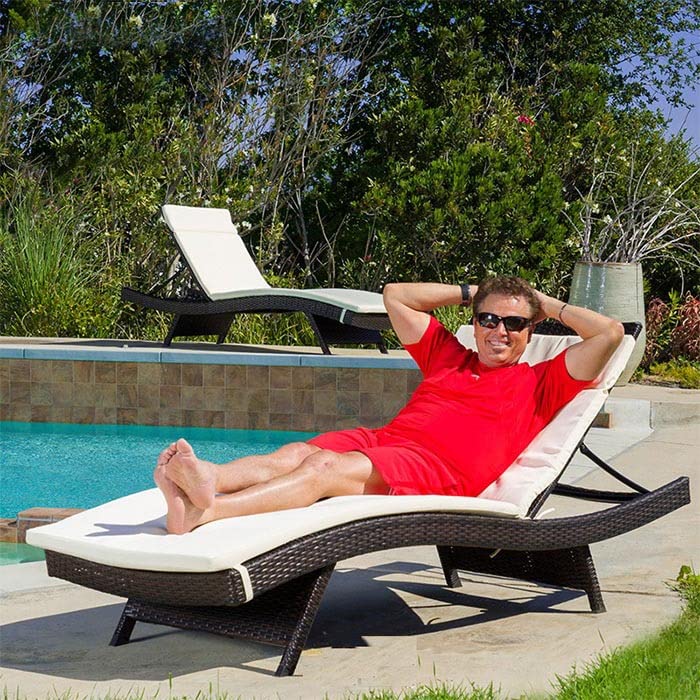 SUQ I OME Replacement Chaise Lounge Bracket Multi Position Adjustable Reclining Brace Heavy Duty Screwed or Riveted Joint Girder Convertible Outdoor Patio Furniture Durable(5 Position, Brown)