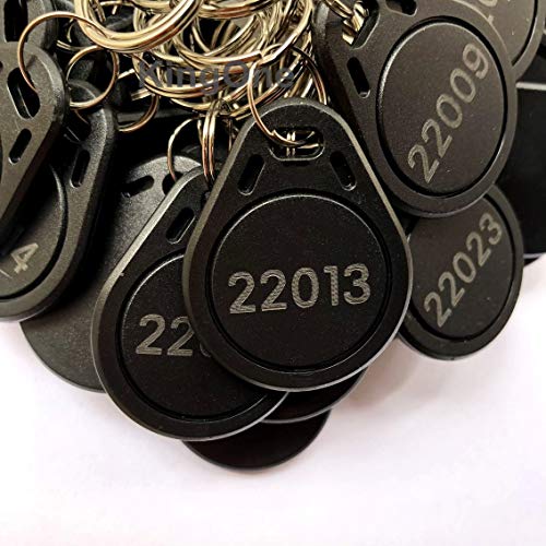 100pcs 26 bit Keyfobs Proximity Fob Works with Prox Key ISOProx 1346 1386 1326 H10301 Format Readers. Works with The vast Majority of Access Control Systems (Black)