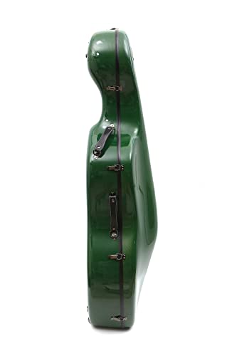 yinfente 4/4 Cello case Carbon Fiber Cello Box Full size Hard case Hard Shell Strong Light 4kg weight Pink color Support 300kg pressure (Green)