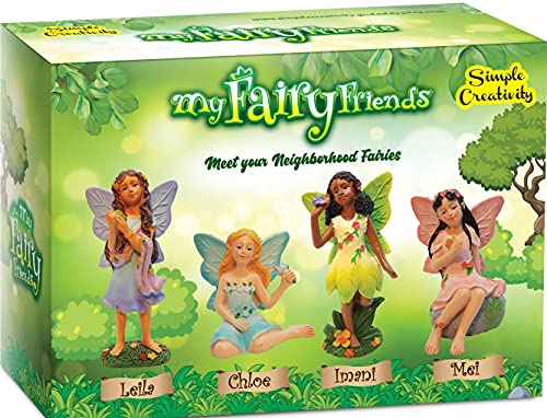 Simple Creativity Fairies for Fairy Garden Miniatures Accessories Outdoor and Indoor Decor, Funday Miniature Doll Figurines Supplies Fairy House Mini Figures for Kids