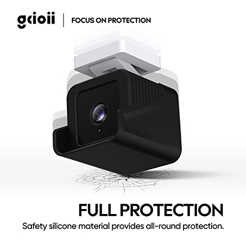 Gcioii Protective Silicone Skins Only for Wyze Cam V3 Camera,Weather-Resistant Waterproof Anti-Sun All-Round Protective Case/Cover Accessories for Indoor and Outdoor Using(3Pack Black)