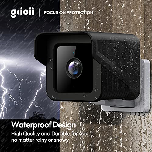 Gcioii Protective Silicone Skins Only for Wyze Cam V3 Camera,Weather-Resistant Waterproof Anti-Sun All-Round Protective Case/Cover Accessories for Indoor and Outdoor Using(3Pack Black)