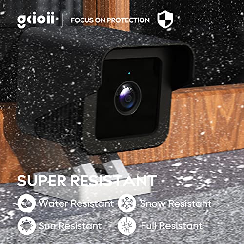 Gcioii Protective Silicone Skins Only for Wyze Cam V3 Camera,Weather-Resistant Waterproof Anti-Sun All-Round Protective Case/Cover Accessories for Indoor and Outdoor Using(3Pack Black)