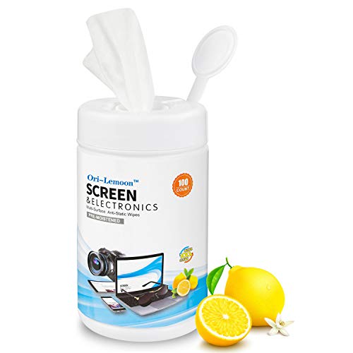 Monitor Wipes, Pre-Moistened Computer Screen Wipes for Electronics, Computer Monitor Cleaning Wipes for Eyeglasses, Tablets, Camera Lenses, Laptop, Screen Cleaner Wipes for Phones, TV, LCD